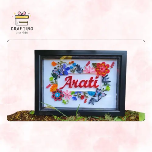 Custom Quilling Name Frame – Handmade Paper Art – Crafting Your Gifts